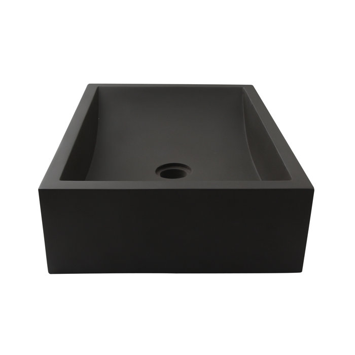 Barclay Eldon 13.875'' Concrete Rectangular Vessel Bathroom Sink | Wayfair